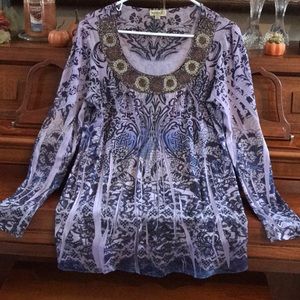 Tops | One World Tunic Size Large | Poshmark